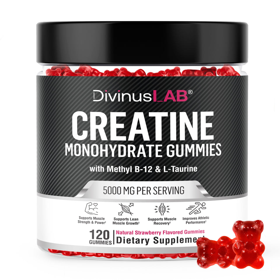 Creatine Monohydrate Gummies - 5000mg Serving Size with Taurine & Meth ...
